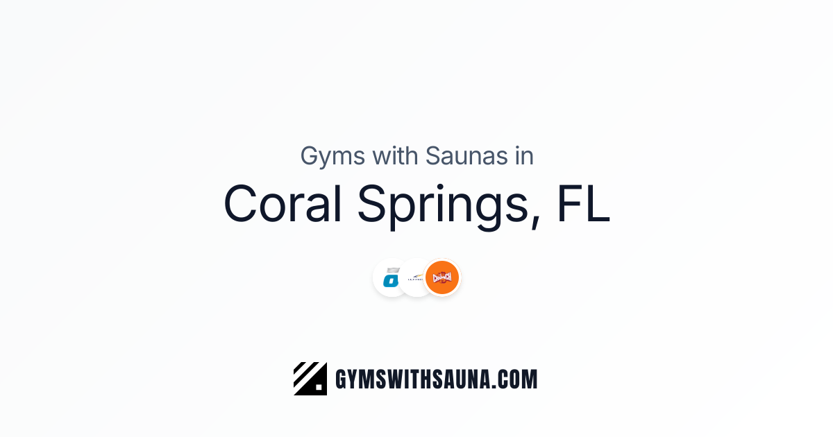 5 Gyms with Saunas in Coral Springs, FL | Dry Sauna